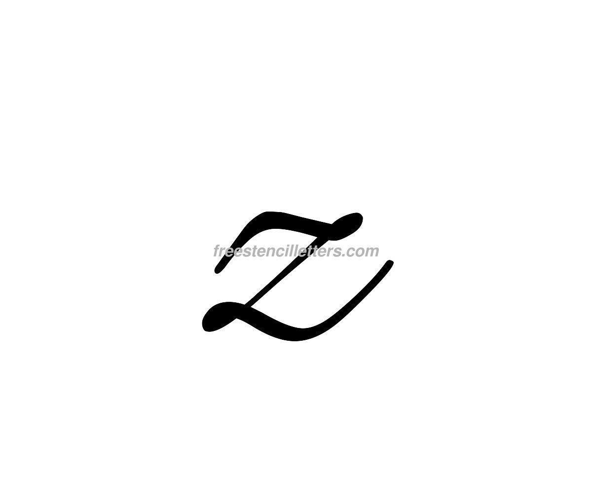 Print Small Z Letter Stencil Free Stencil Letters